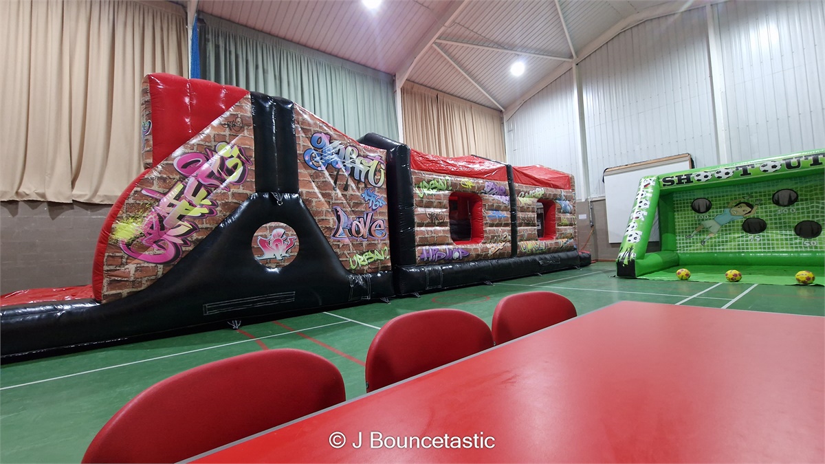 Graffiti Obstacle Course - Hire in Beverley | J Bouncetastic