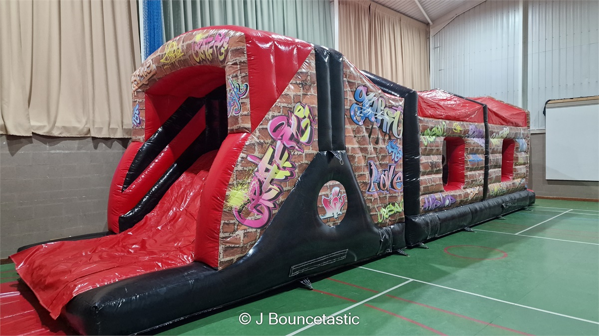 Graffiti Obstacle Course - Hire in Beverley | J Bouncetastic
