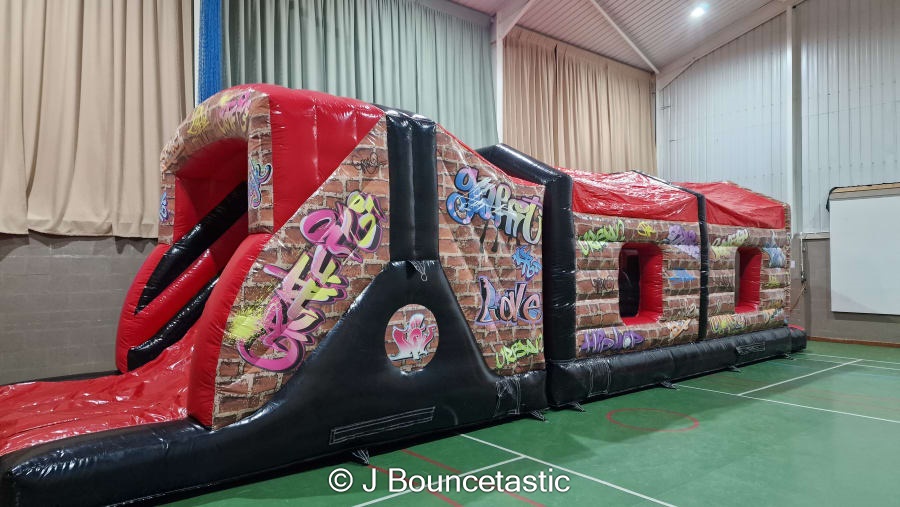 Graffiti Obstacle Course - Hire in Beverley | J Bouncetastic